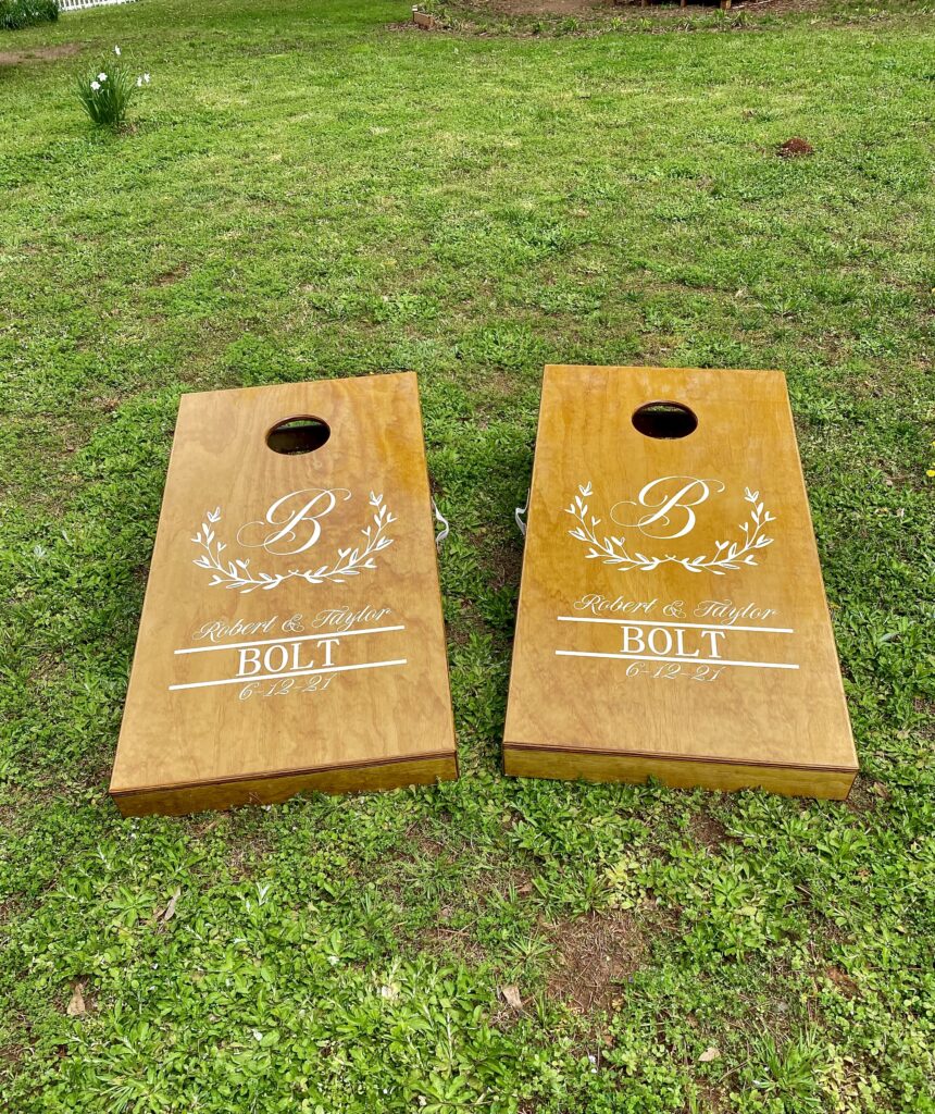 Engraved Cornhole Boards